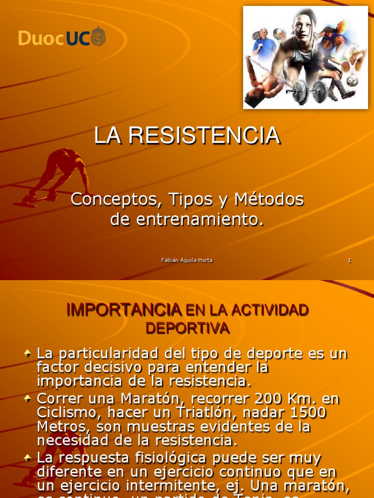 Resistencia - Concepto, Tipos y Métodos PDF | PDF | Ritmo | Nadando