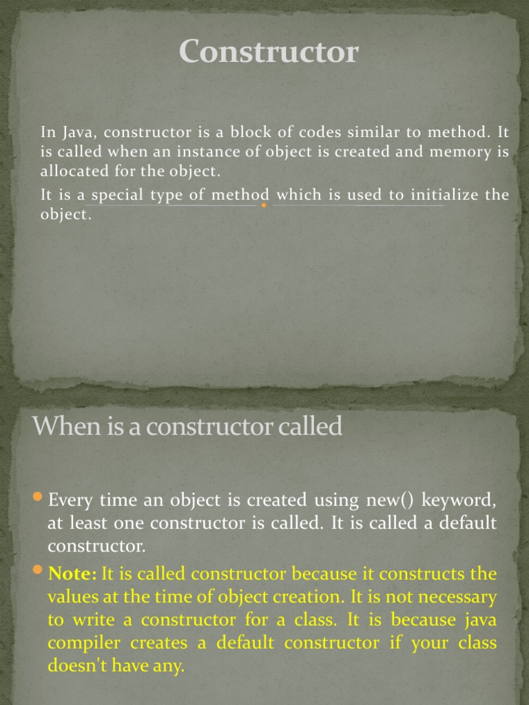 Constructors In Java - How To Initialize Objects | Pdf | Constructor 
