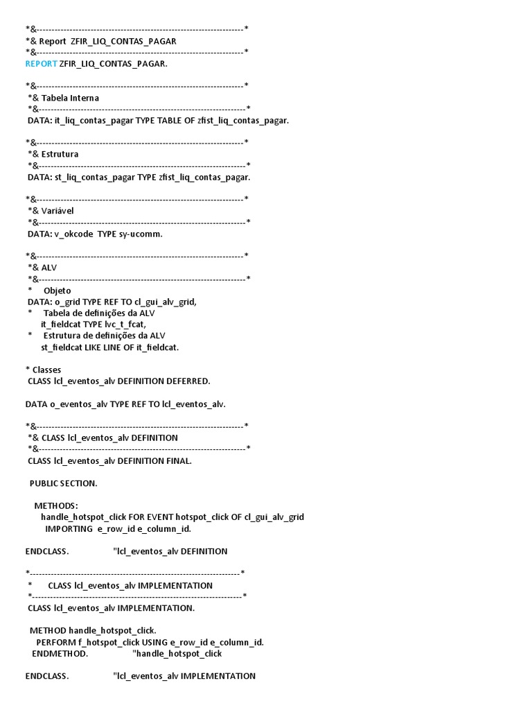 Alv Com Hotspot Abap Pdf Parameter Computer Programming Programming Paradigms