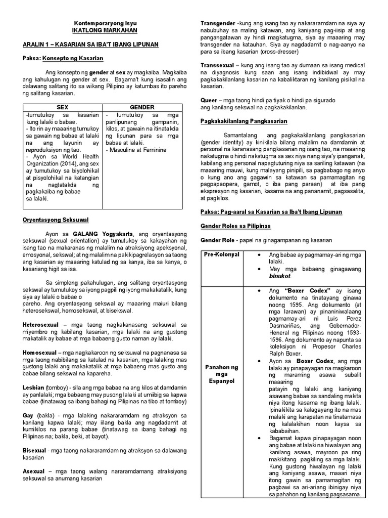 3Q Ap Handout PDF | PDF