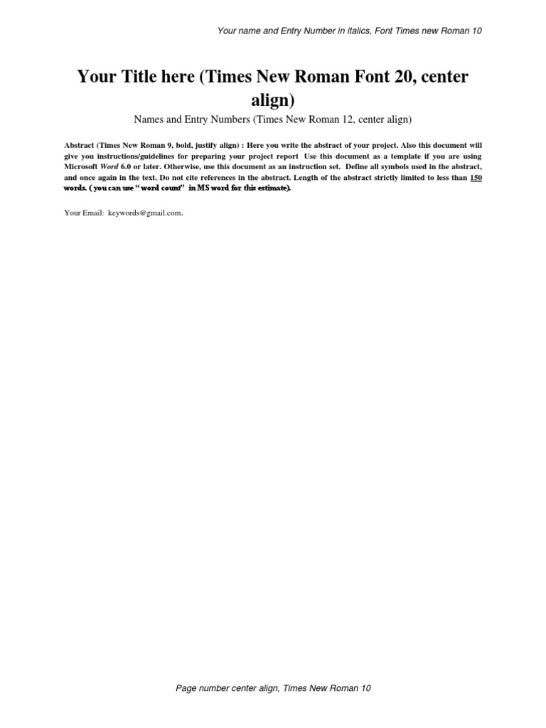 Report Style Guide-PYL102 | PDF | Times New Roman | Microsoft Word