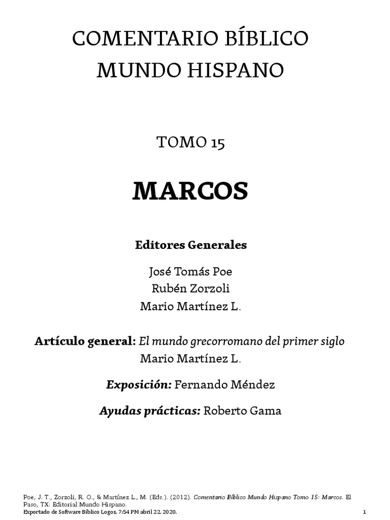 Full Marcos PDF | PDF | Sinagoga | Judios
