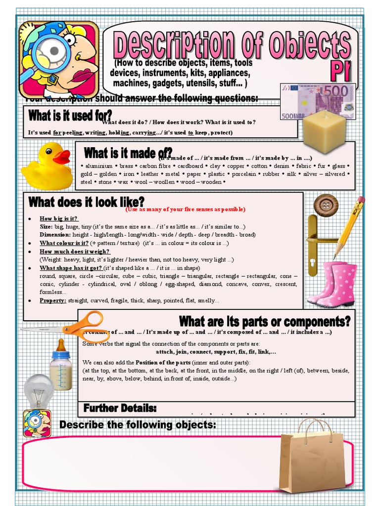 Describing Objects in English | PDF | Language Arts & Discipline