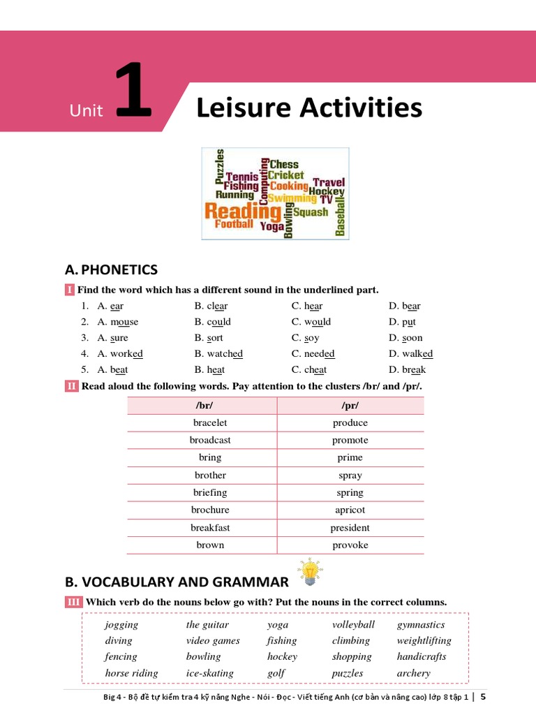 Grade 8-Unit 1 | PDF