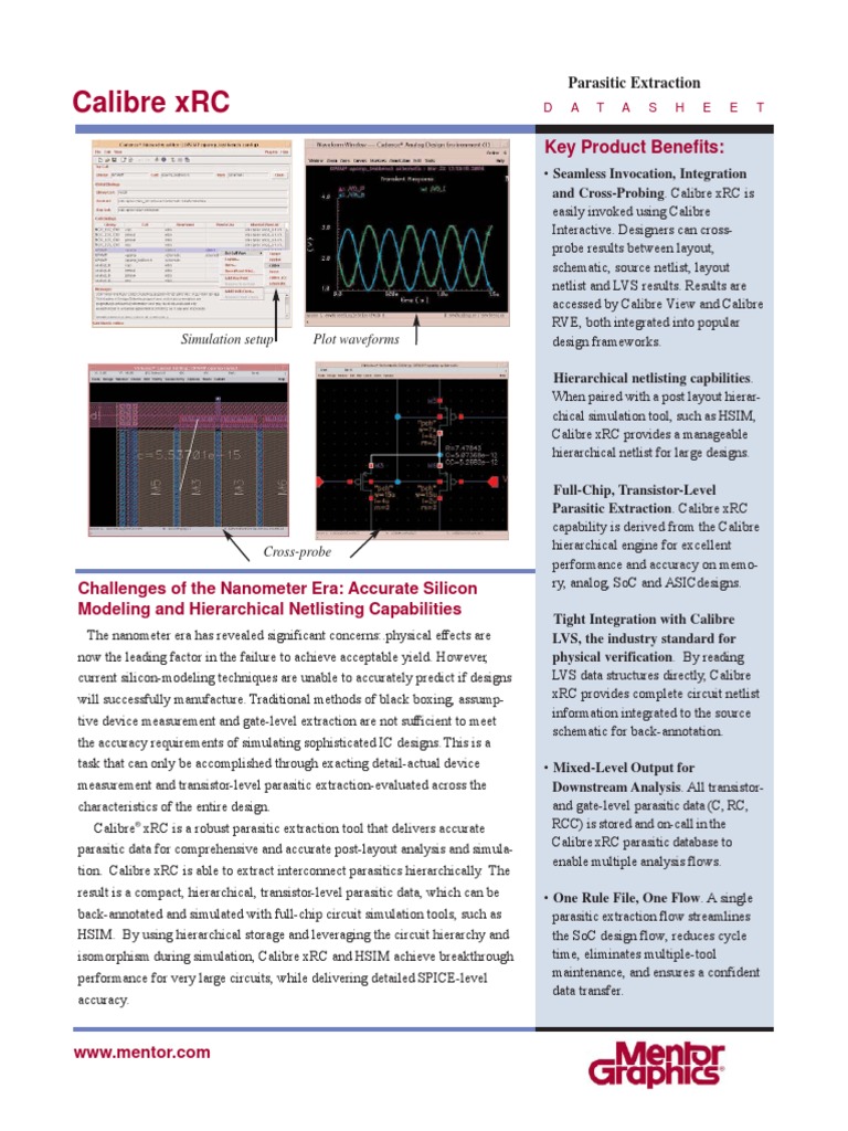 Calibre XRC Datasheet PDF | PDF | Simulation | Electrical Engineering