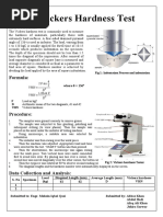Hardness Test (Lab Report) | PDF | Hardness | Alloy