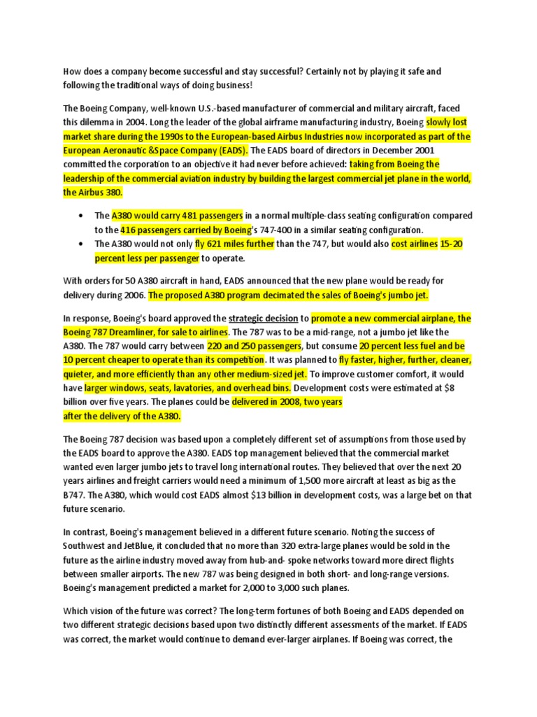 Boeing Airbus Case | PDF | Airbus | Airliner