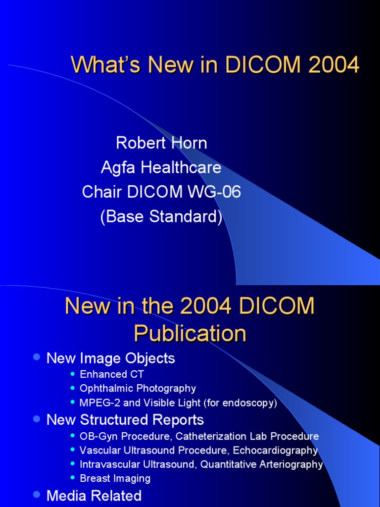 DICOM Overview 2004 | PDF | Computing | Computer Engineering