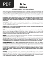 Orthodontic Treatment Consent Form | PDF | Orthodontics | Human Tooth