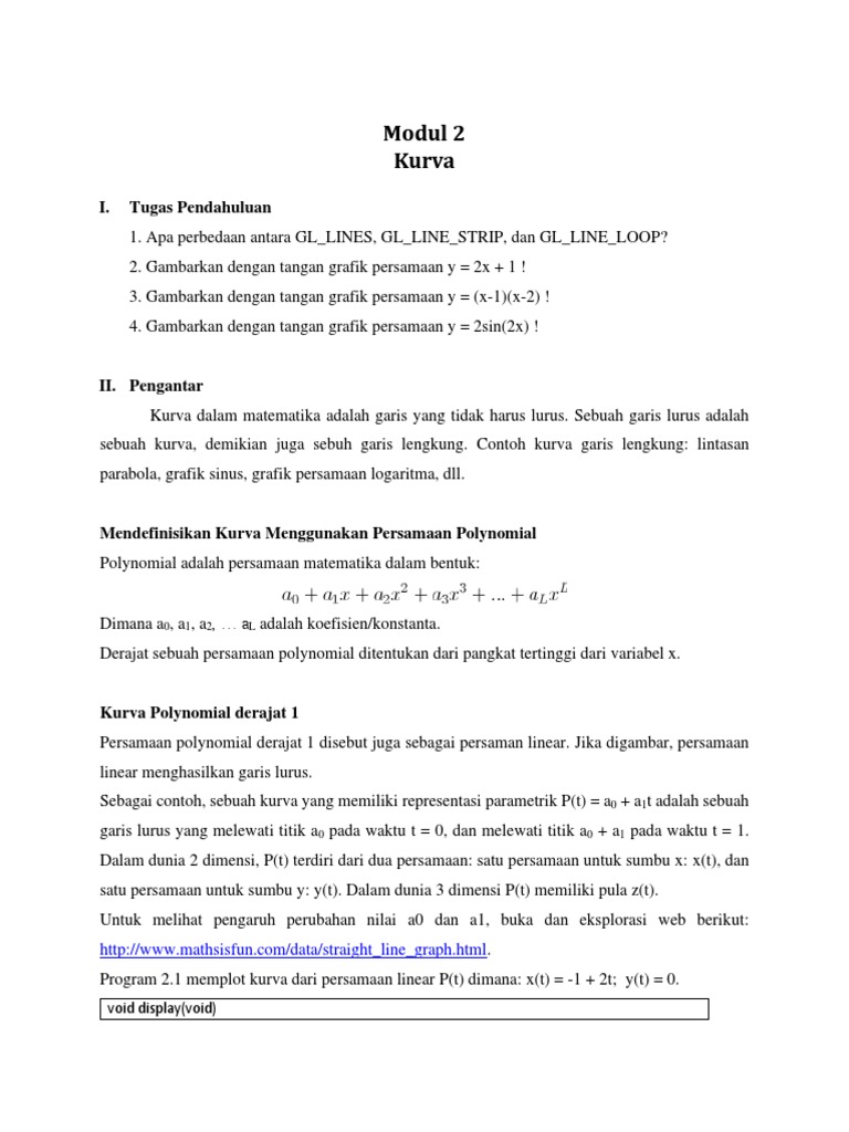 Modul 2 - Praktikum Grafkom - 2020 PDF | PDF | Metode & Bahan Ajar | Komputer