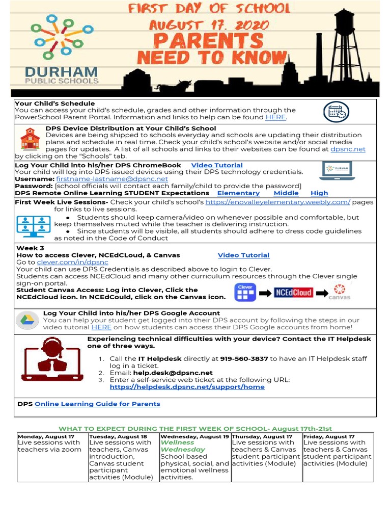 Eve Dps Need To Know - Parents | PDF | Login | Educational Technology