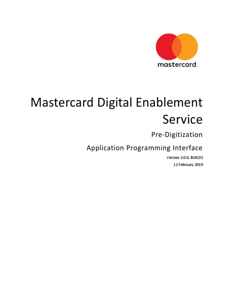 MDES API Documentation | PDF | Trademark | Application Programming Interface