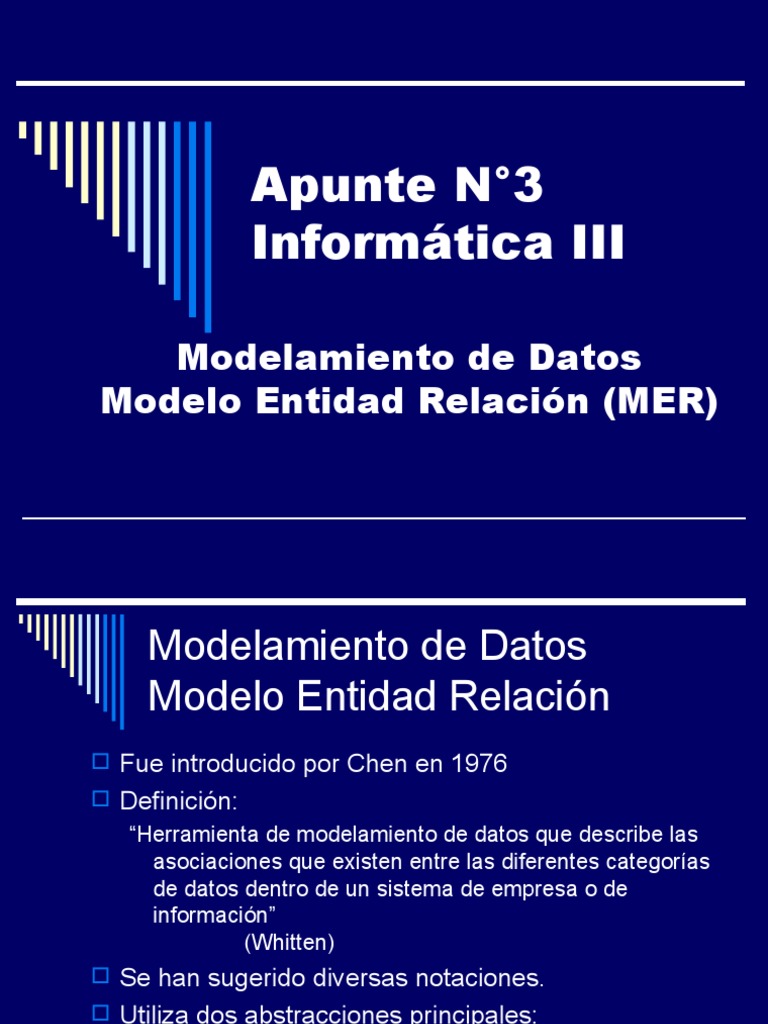 Apunte Mer | PDF | Modelo relacional | Bases de datos