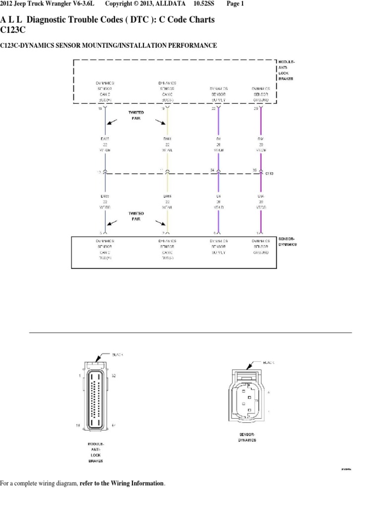 Wrangler Trouble Code c123c | PDF | Anti Lock Braking System | Vehicle Technology