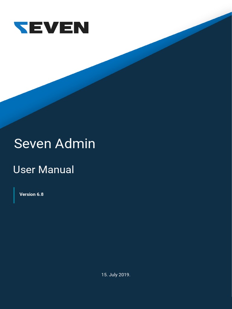 Seven Admin User Manual v6.8 PDF | PDF | Password | Online And Offline