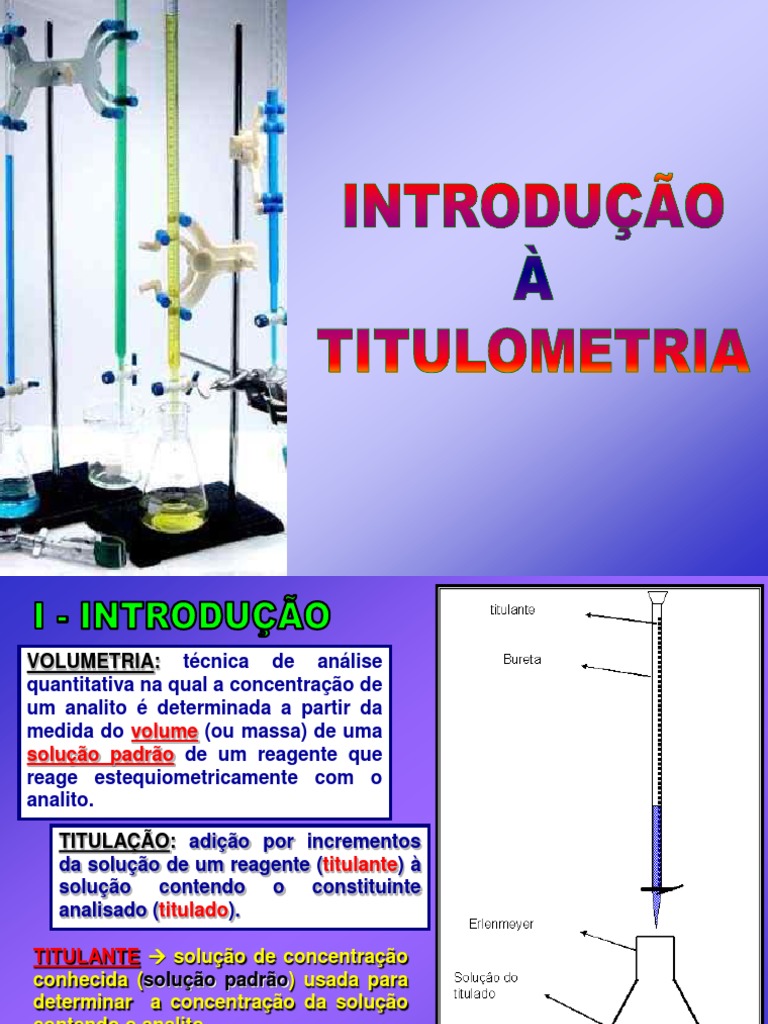 Introdução À Titulometria | PDF | Titulação | Química