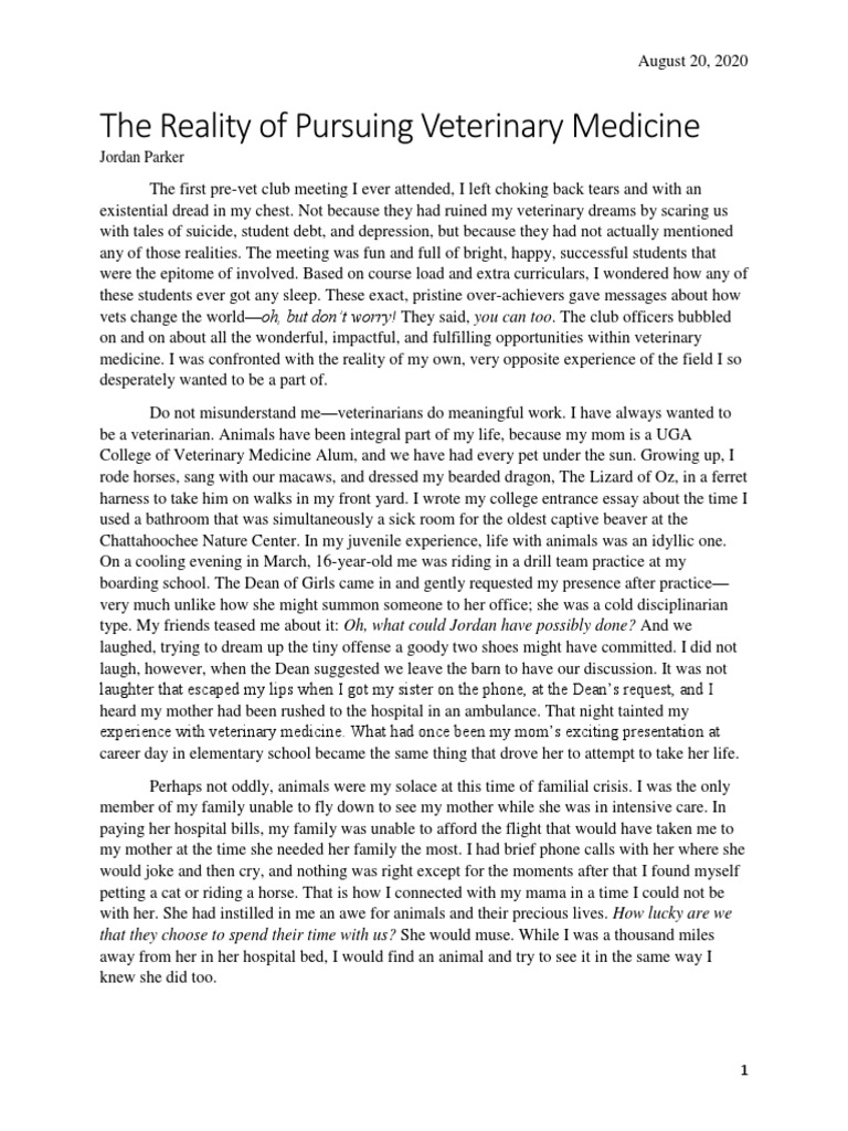 Reflection | PDF | Veterinary Medicine