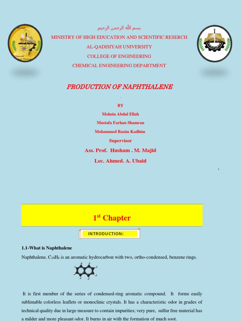 Naphthalene Production Overview | PDF | Distillation | Petroleum