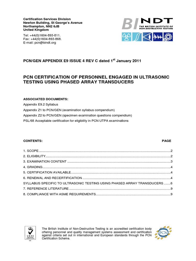 Ultrasonic Testing Certification Guide | PDF