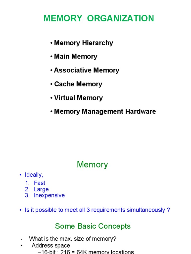 Ch04 The Memory System | PDF | Cpu Cache | Dynamic Random Access Memory