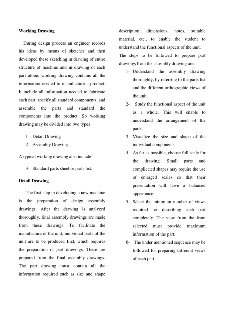 6.working Drawing PDF | PDF | Drawing | Machines
