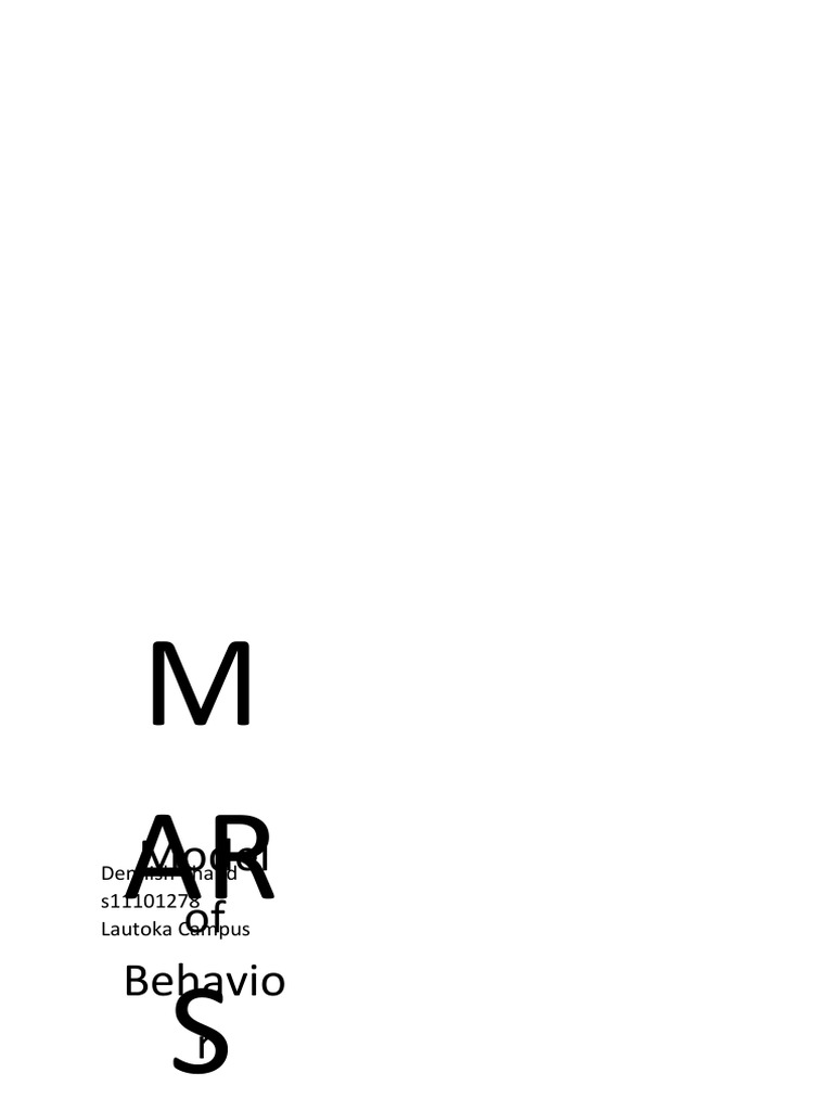 MARS Model of Behaviour | PDF | Employment | Motivation