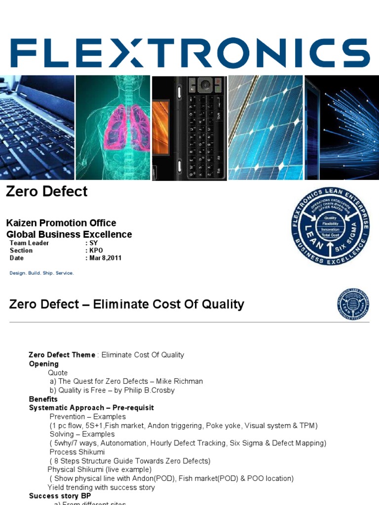 Zero Defect: Kaizen Promotion Office Global Business Excellence | PDF ...