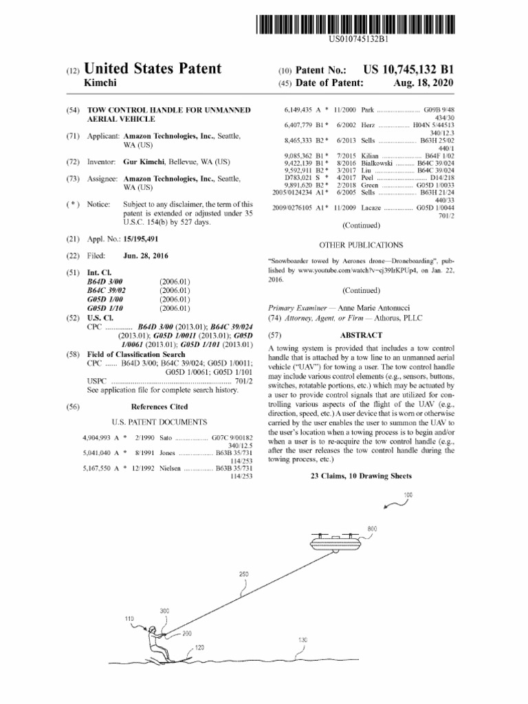 Amazon Envisions Aerial Drones Pulling Skiers and Surfers Across Water ...