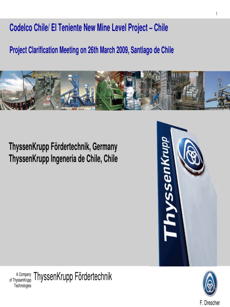 Codelco Chile/ El Teniente New Mine Level Project - Chile | PDF | Mill ...