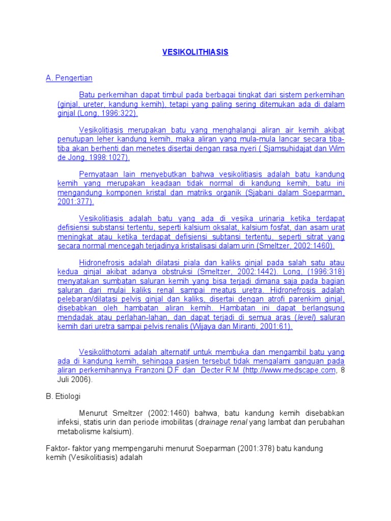 Askep VESIKOLITHIASIS | PDF | Ilmu Sosial | Sains & Matematika