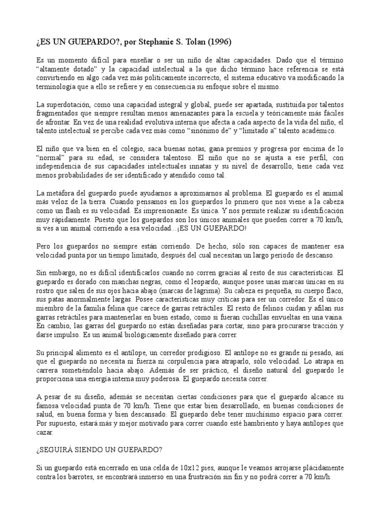 El Guepardo | PDF | León | Dotamiento intelectual