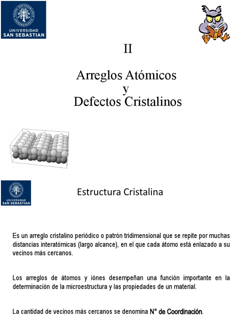 Arreglos Atómicos y Defectos Cristalinos B-N | PDF | Dislocación ...