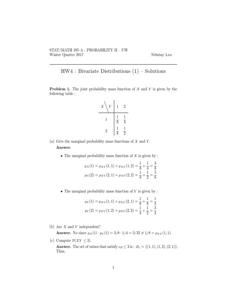 UW MATH-STAT395 HW4-sol | PDF | Mathematical Analysis | Statistical Theory