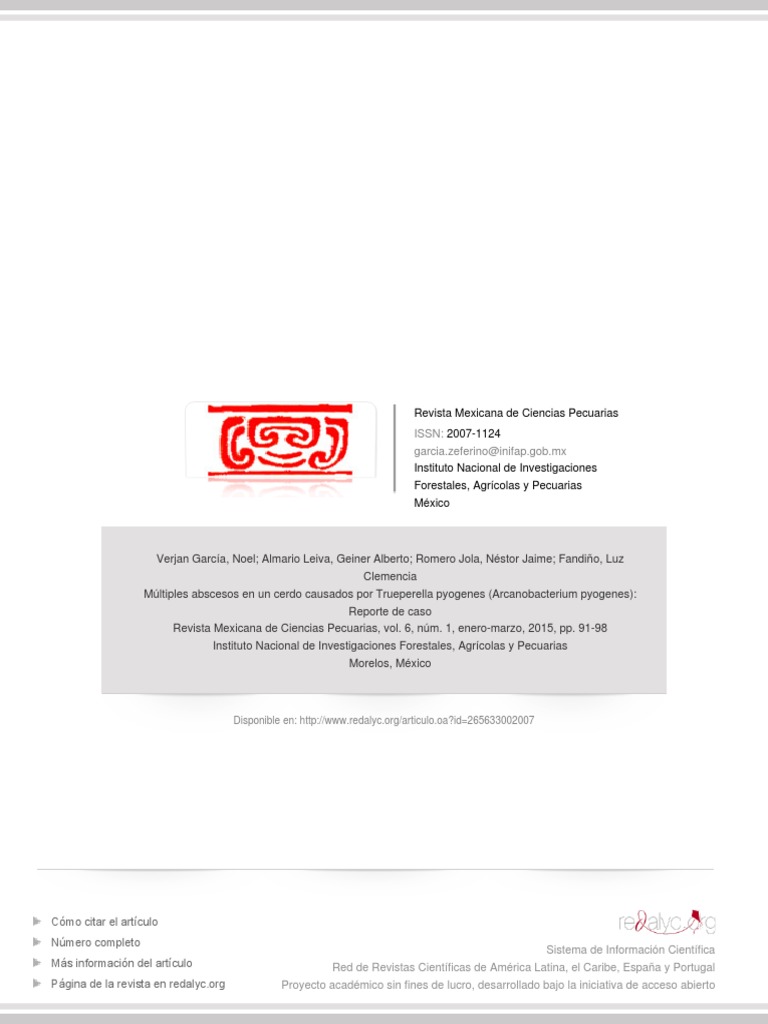 Múltiples Abscesos en Un Cerdo Causados Por Trueperella ...