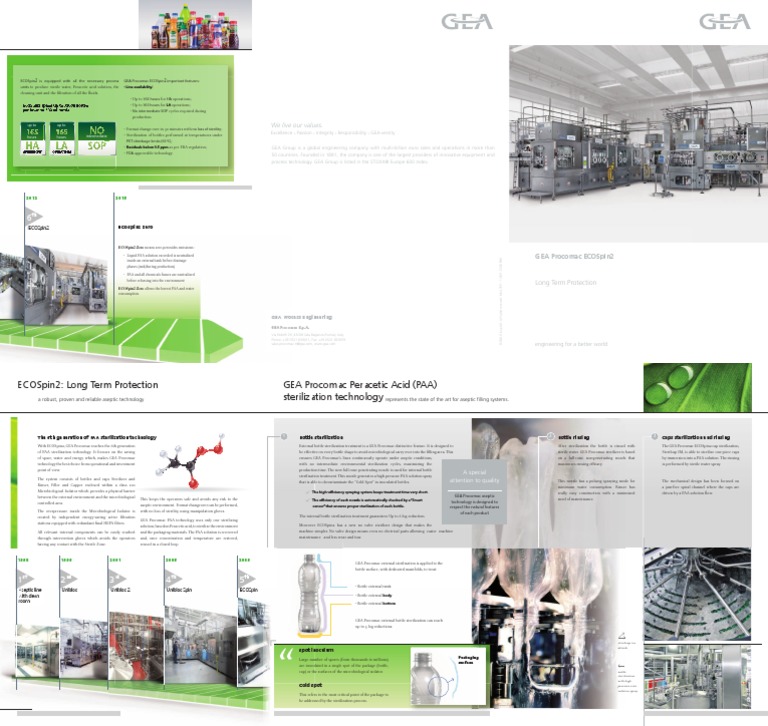 GEA Procomac ECOSpin2 Zero 2015 | PDF | Sterilization (Microbiology ...