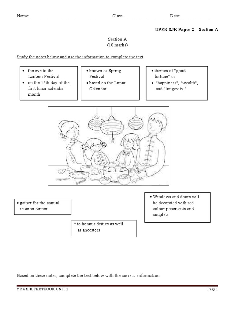 Unit 2 - Paper 2 - Section A | PDF | Holidays | Traditions