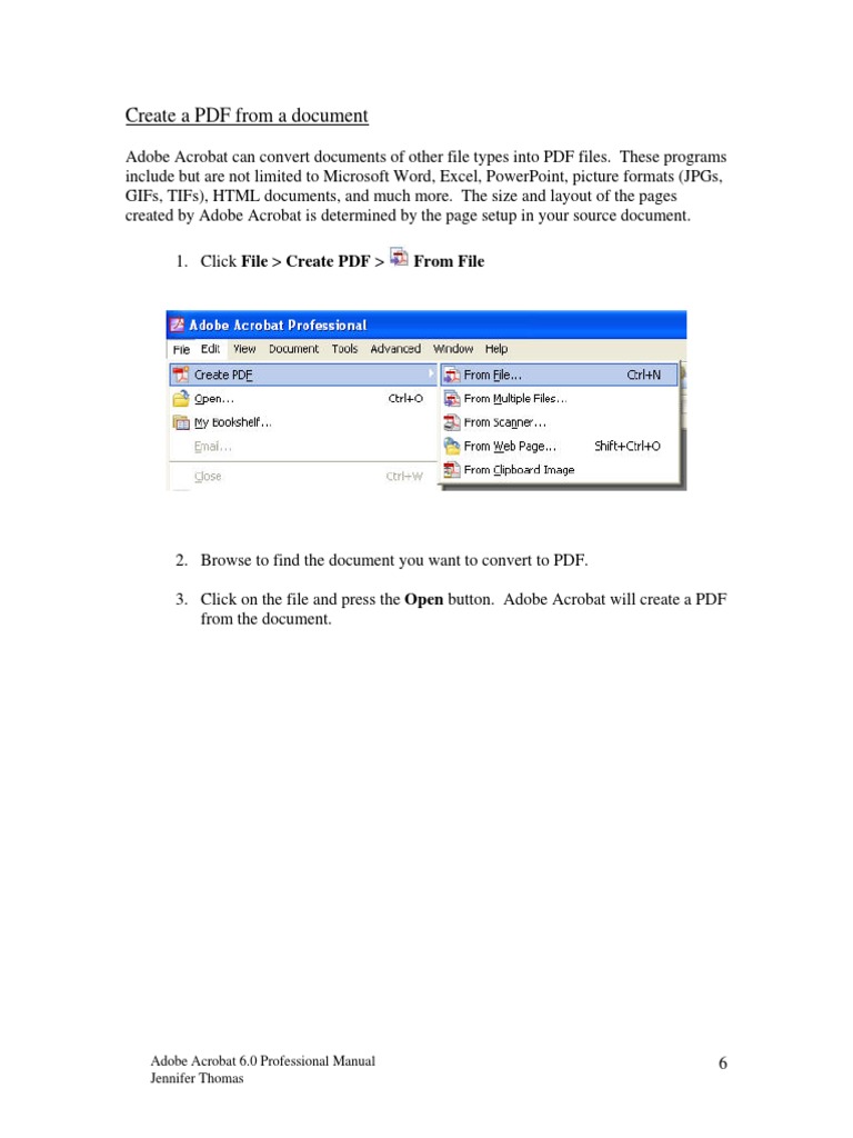 6 - ADobejunkAdobe Acrobat 6.0 Professional Manual | PDF