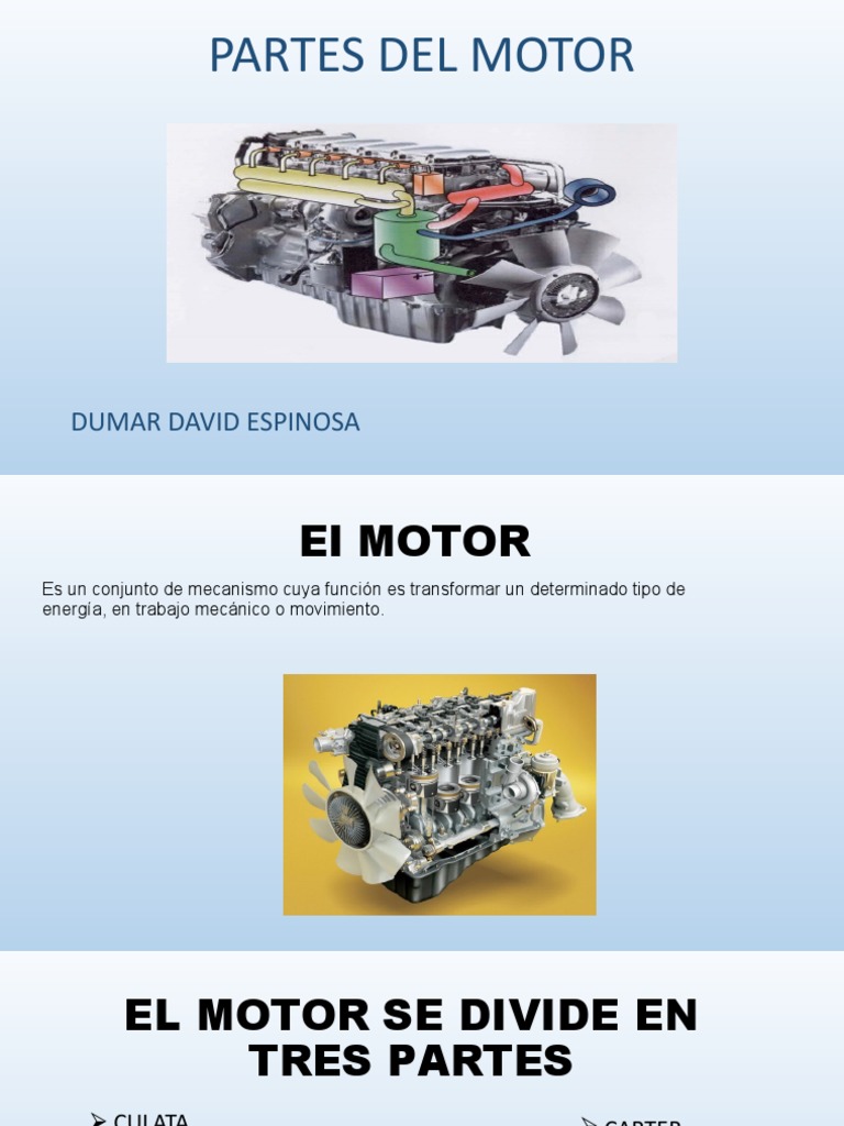 Partes Del Motor | PDF | Motor de combustión interna | Pistón