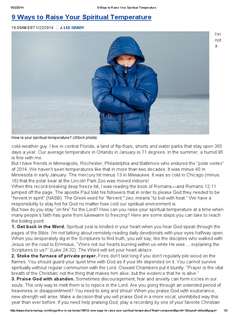 9 Ways To Raise Your Spiritual Temperature | PDF | Spiritual Gift | God