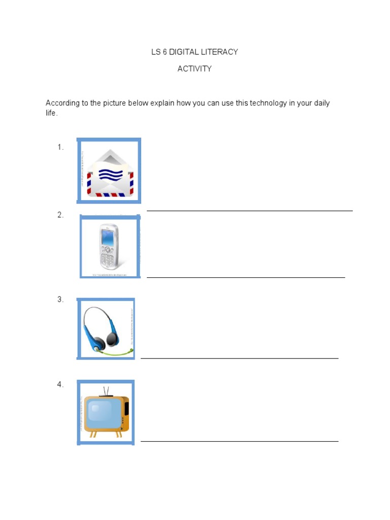 Ls 6 Digital Literacy Activity | PDF