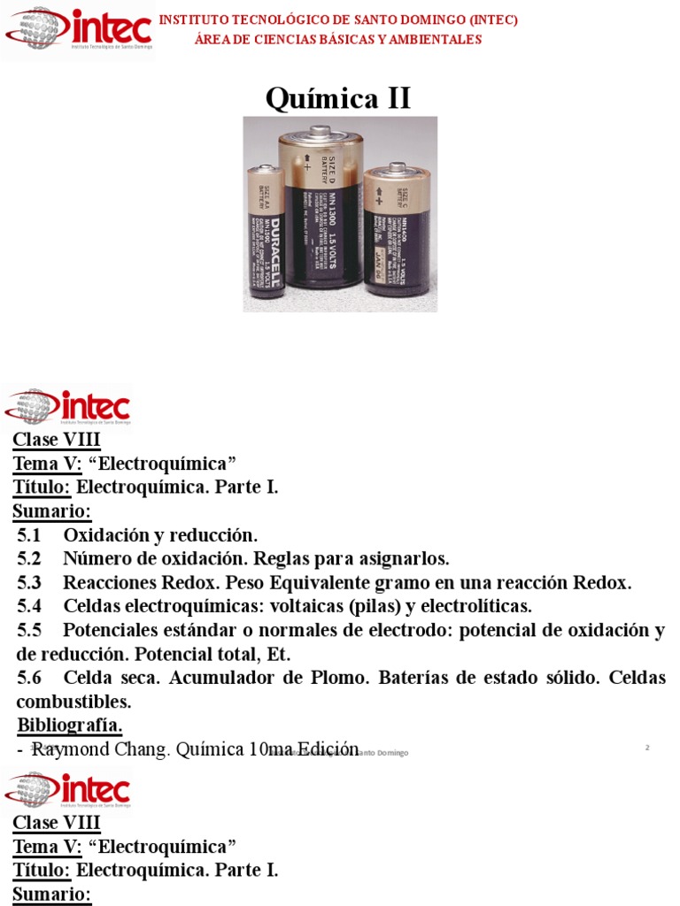 Clase Electroquímica | Descargar gratis PDF | Electroquímica | Redox