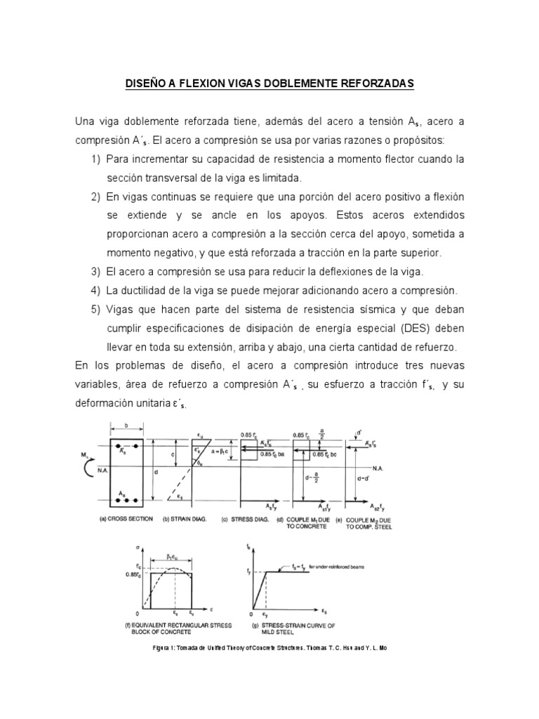 Vigas Doblemente Reforzadas PDF | PDF | Química | Ingeniería de Edificación