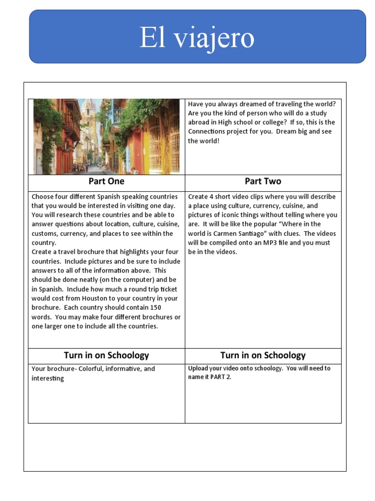 El Viajero: Part One Part Two | PDF | Foreign Language Studies