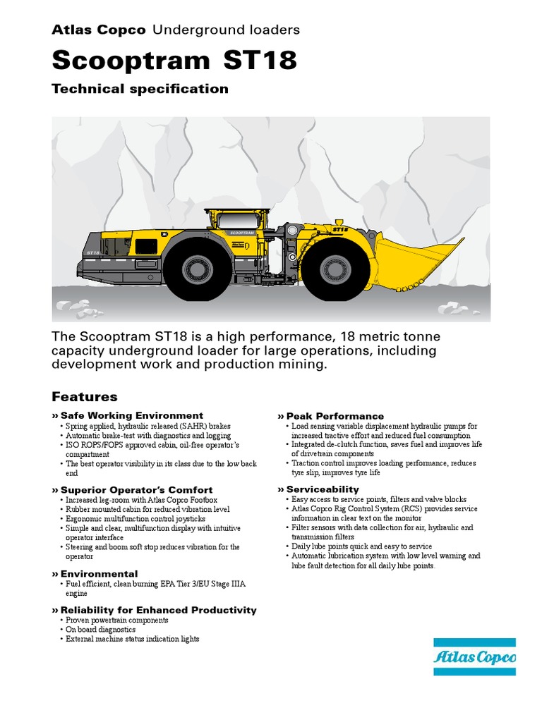 Atlas Copco - Scooptram ST18 (18t) PDF | PDF | Automatic Transmission ...