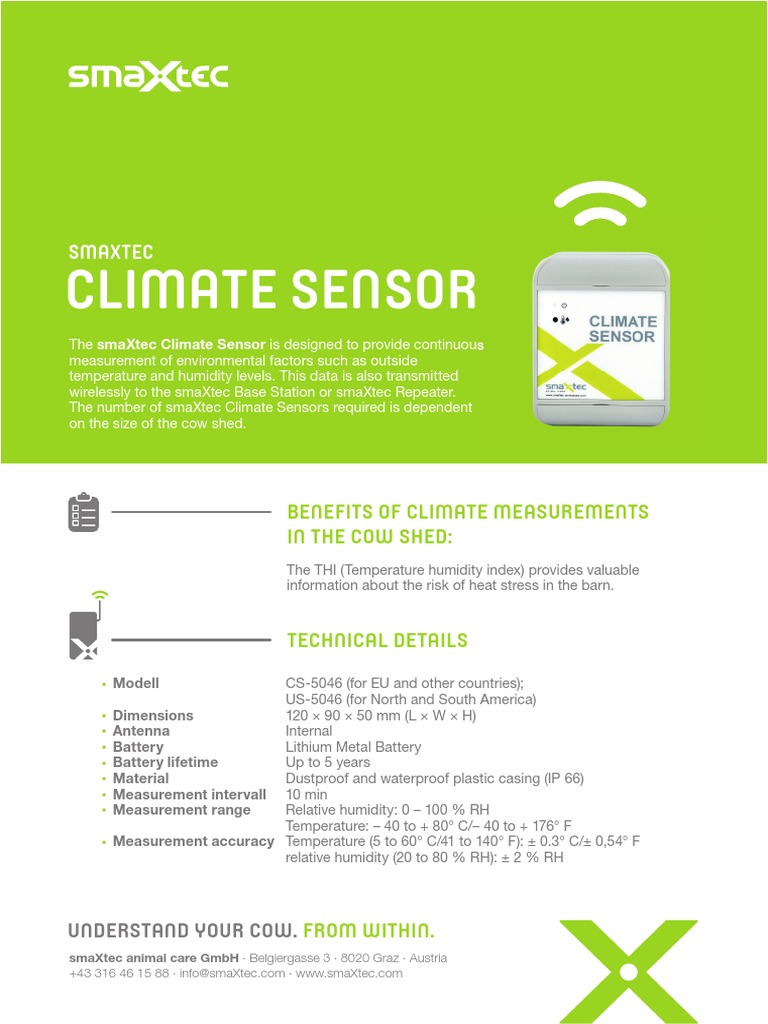 Smaxtec Climate Sensor - EN | PDF