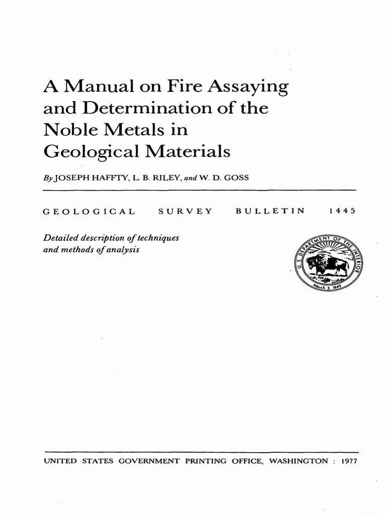 Fire Assaying Techniques Manual | PDF | Metallurgical Assay | Silicon ...