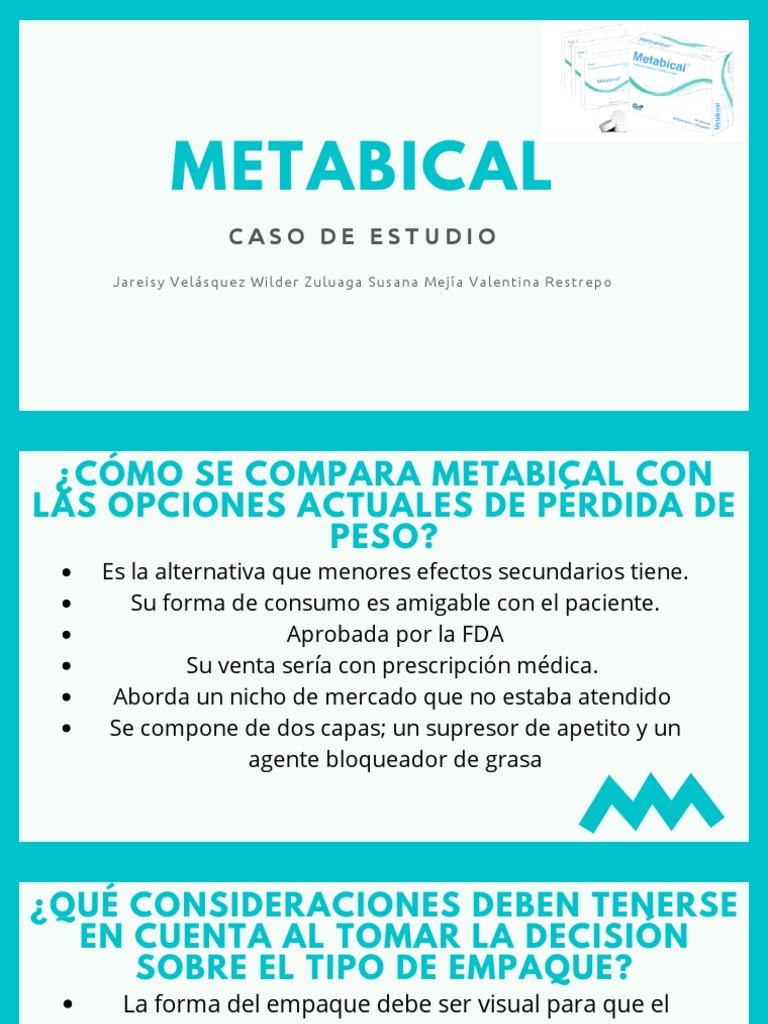 Comparativa de Metabical en Pérdida de Peso | PDF | Margen bruto | Medicina