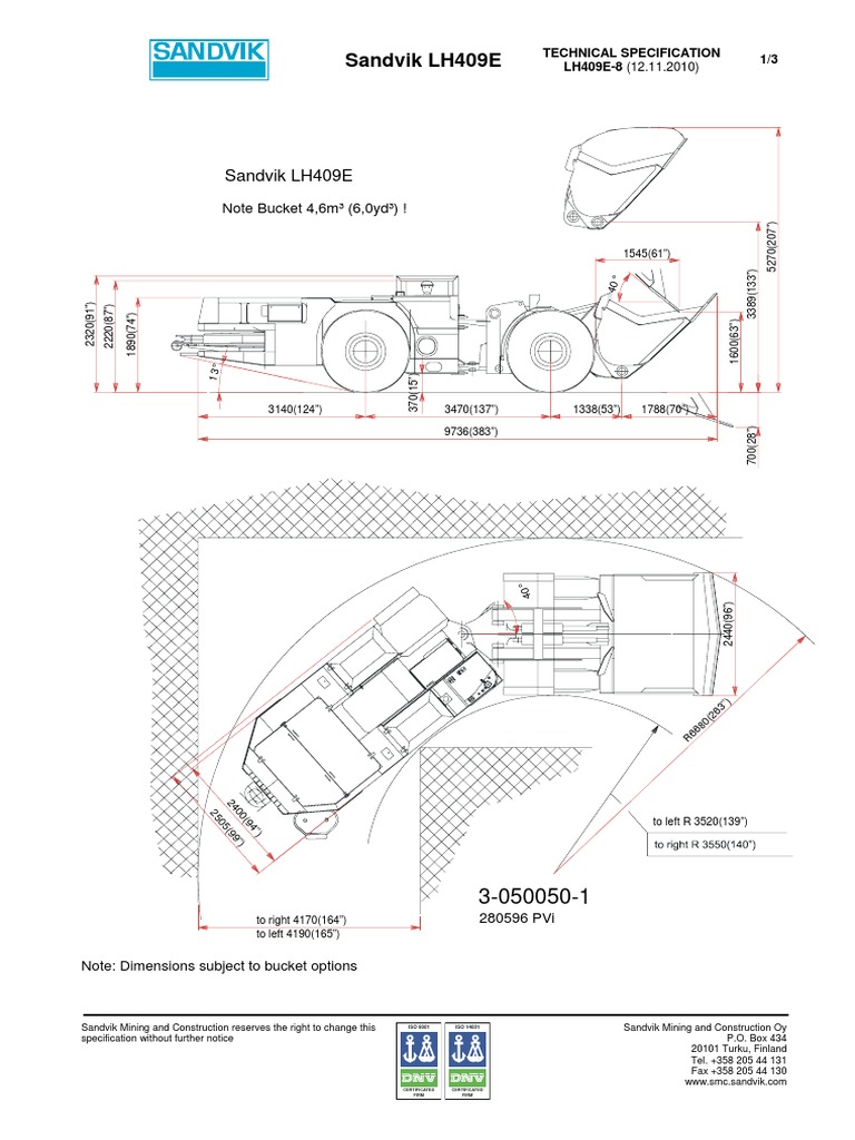 Sandvik LH409E (9 - 6t) | PDF | Transmission (Mechanics) | Land Vehicles