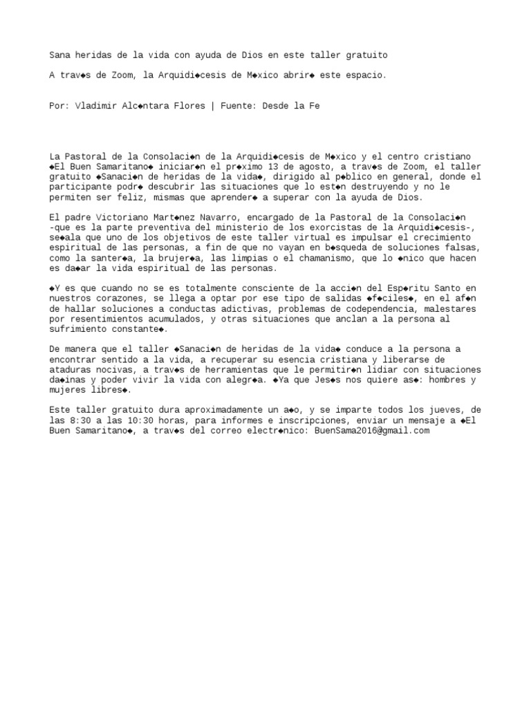 Sana Heridas de La Vida | PDF