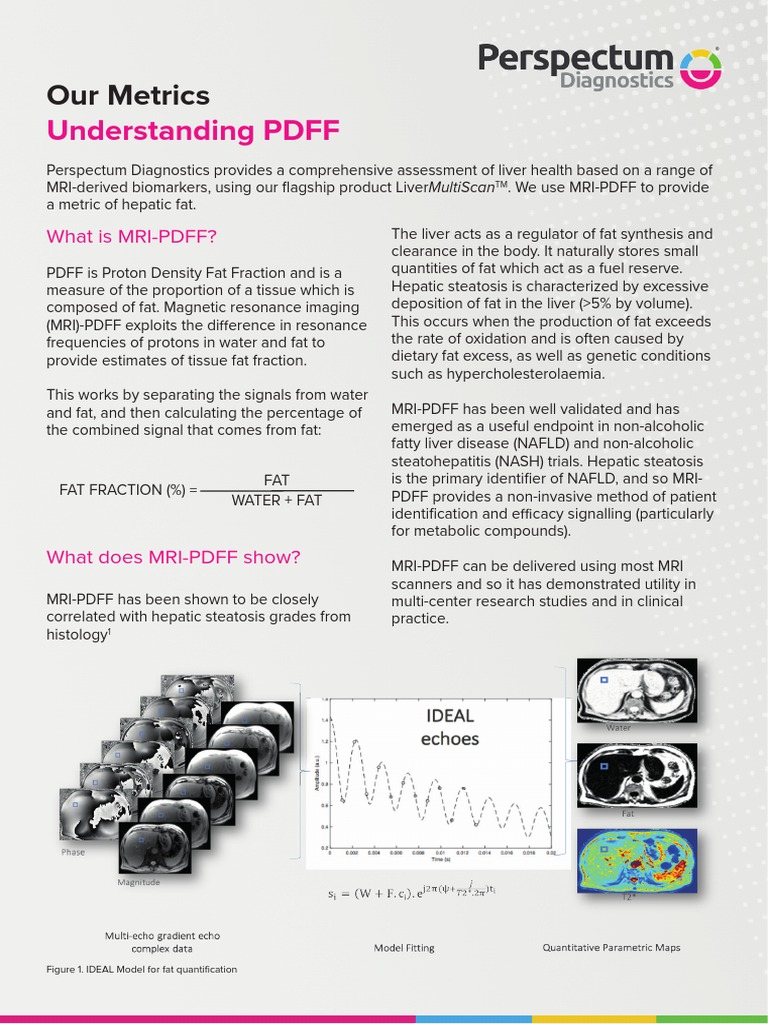 Understanding PDFF | PDF | Magnetic Resonance Imaging | Clinical Medicine